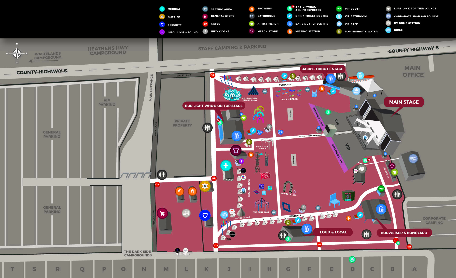 Festival Maps | The Largest Rock & Camping Event In The U.S.