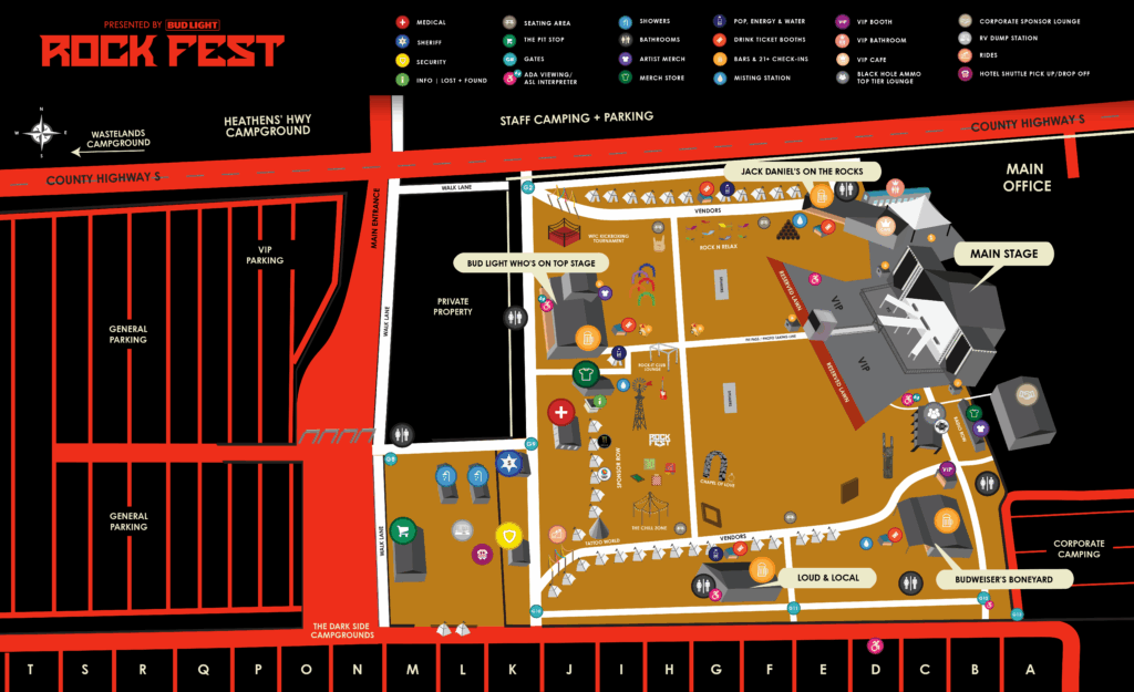 Festival Maps | The Largest Rock & Camping Event In The U.S.